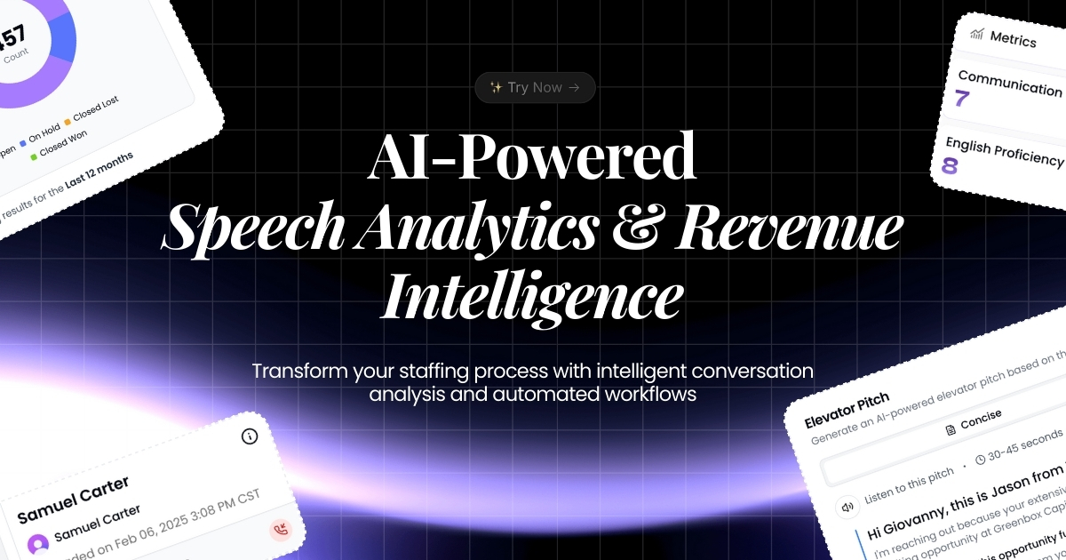 Callensights - AI-Powered Speech Analytics & Revenue Intelligence for Staffing Firms